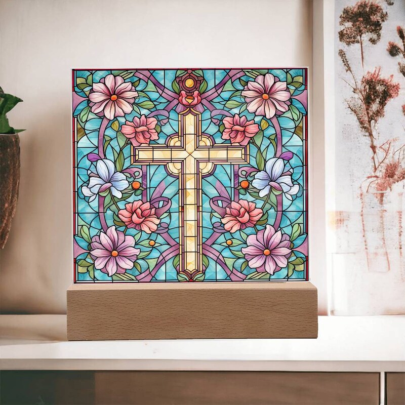 Stained Glass Cross - Etsy