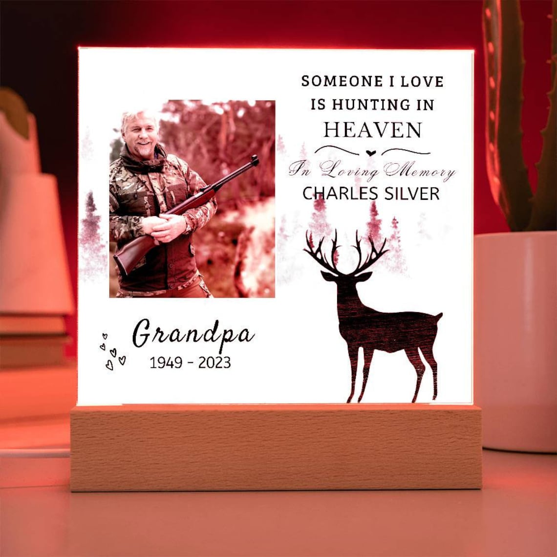 Grandpa Hunting in Heaven Plaque | Until We Meet Again, Sorry for Your ...