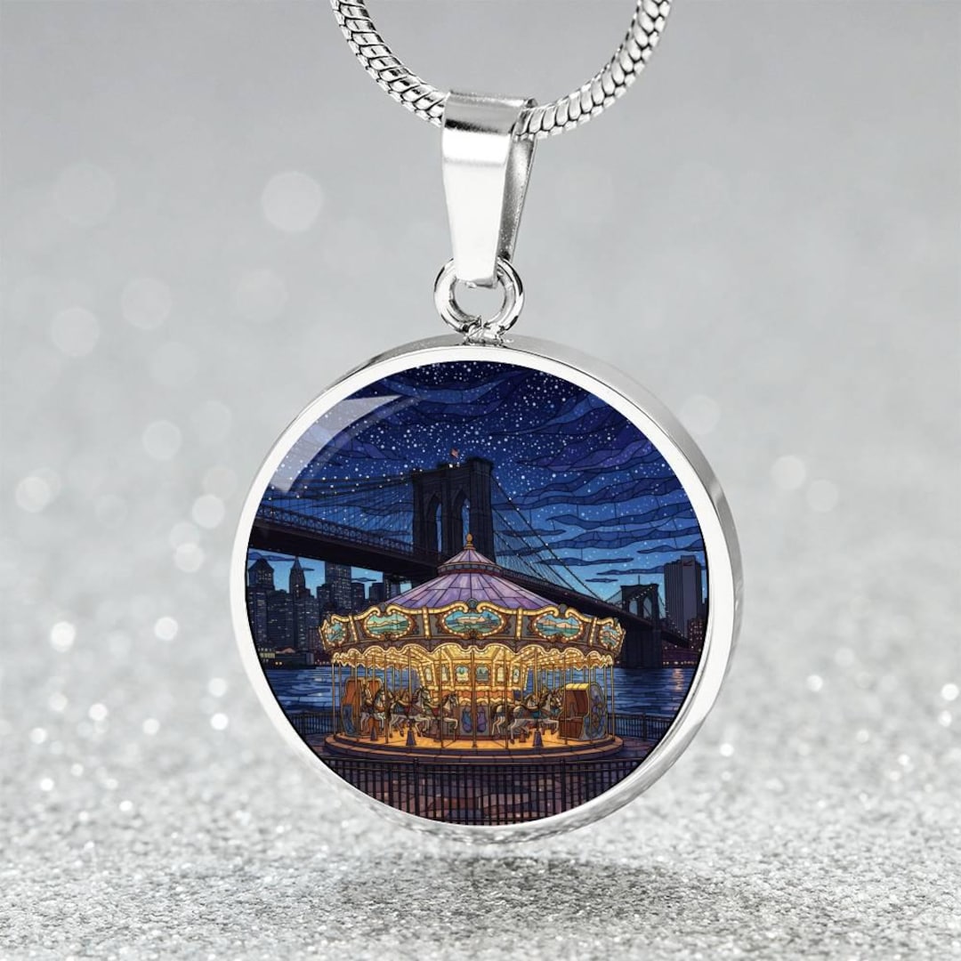 Jane’s Carousel Brooklyn Bridge Park Necklace or Keychain – NYC DUMBO ...