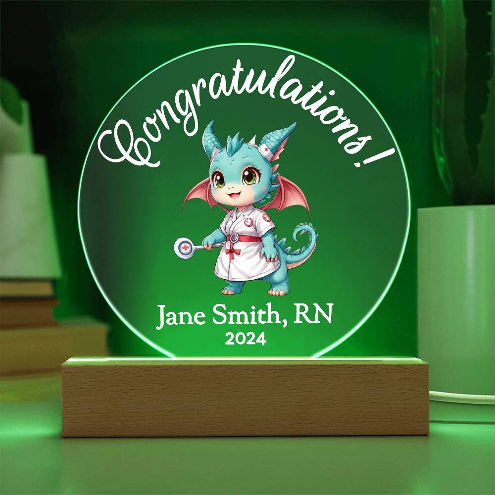 Personalized Dragon Nurse Graduation Gift | Graduation Gift, Nursing ...