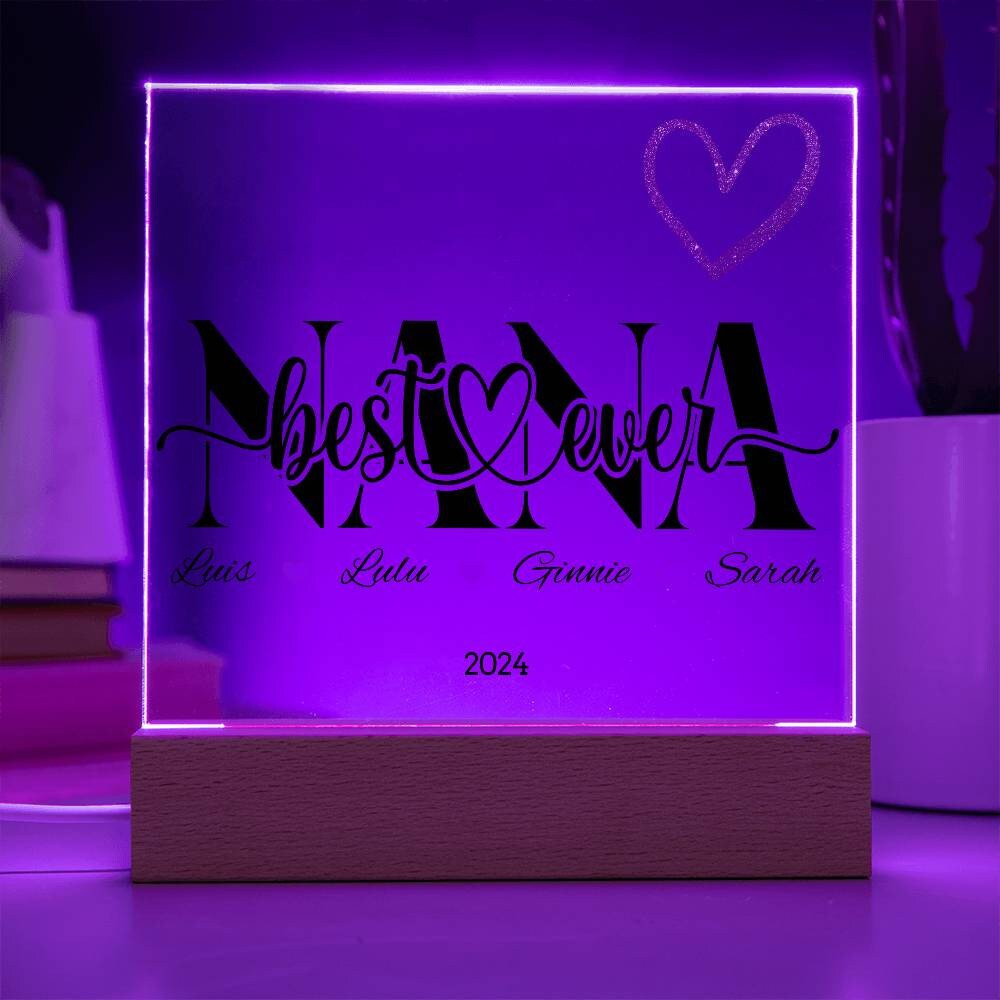 Personalized Nana Plaque With Kids Names, Gifts for Mom ...