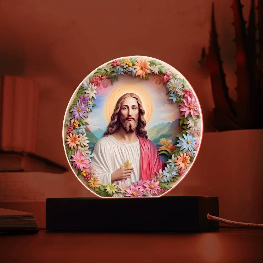Jesus Easter 3D Look Acrylic Plaque Jesus Plaque Optical Illusion Sign ...