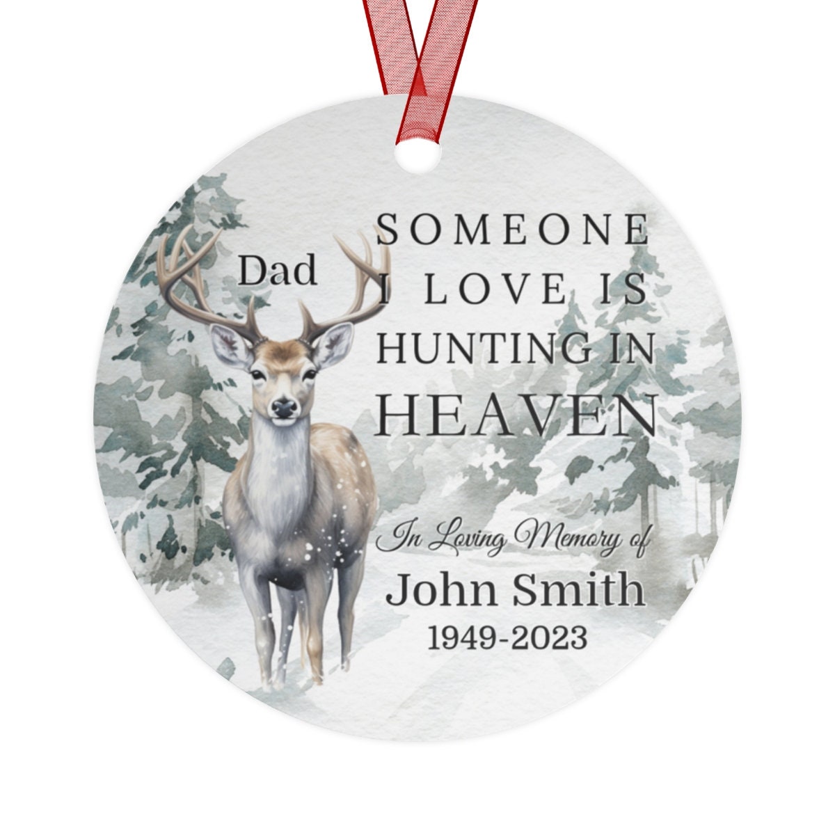 Personalized Hunting in Heaven Remembrance Ornament | in Memory ...