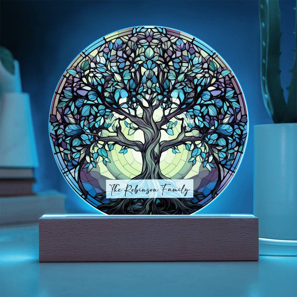 Stained Glass Style Tree of Life Plaque Stained Glass - Etsy