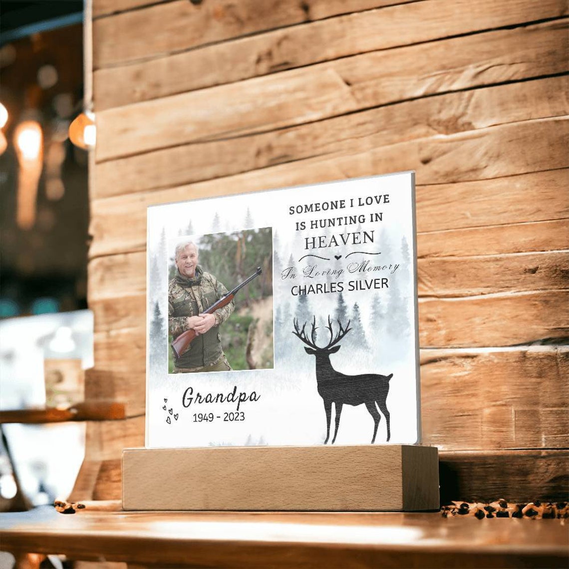 Grandpa Hunting in Heaven Plaque | Until We Meet Again, Sorry for Your ...