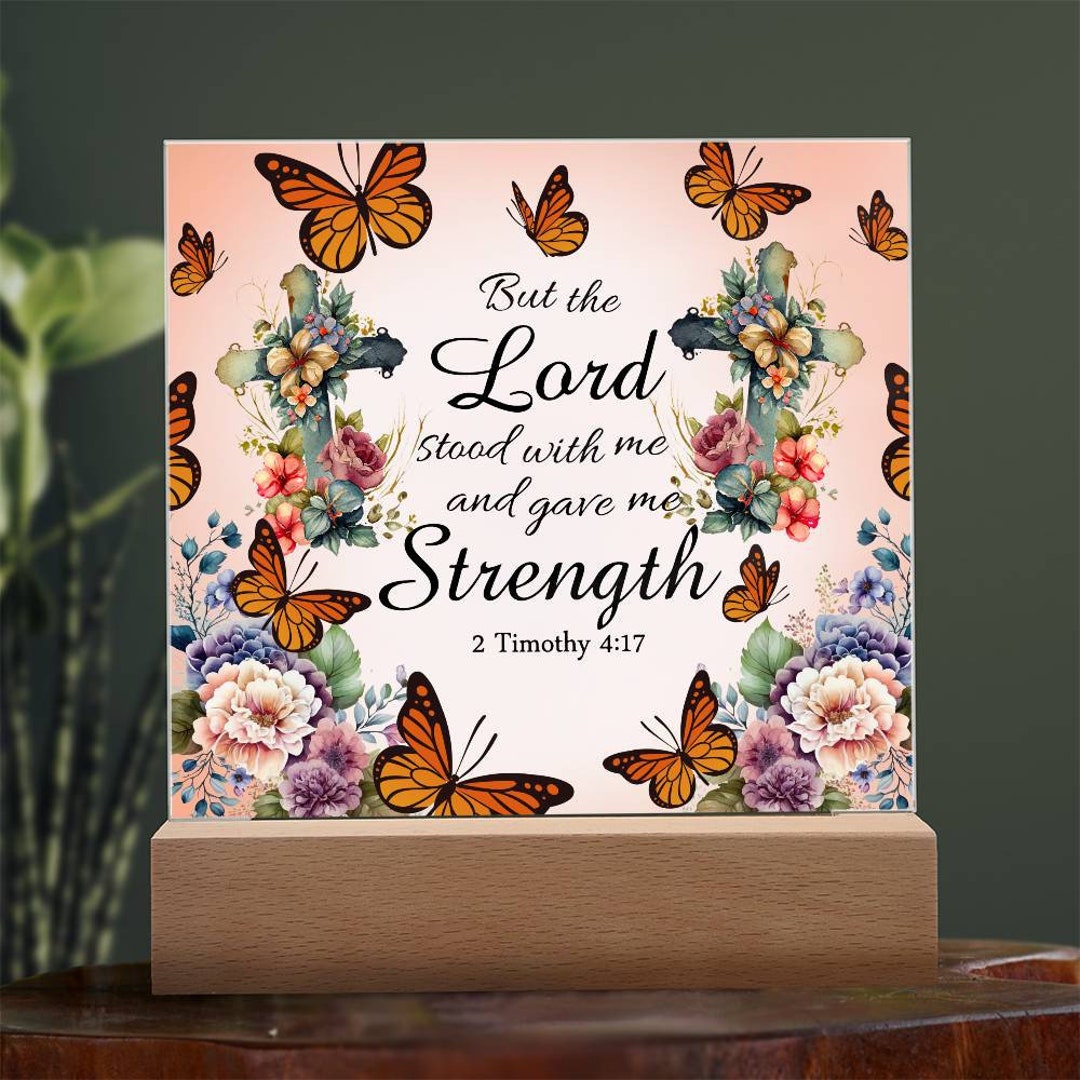 Religious Strength Acrylic Plaque, Christianity, Easter Gift, Jesus ...