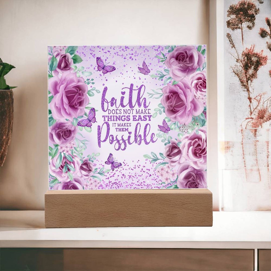 Faith Acrylic Plaque, Christianity, Catholicism, Easter Gift, Jesus ...