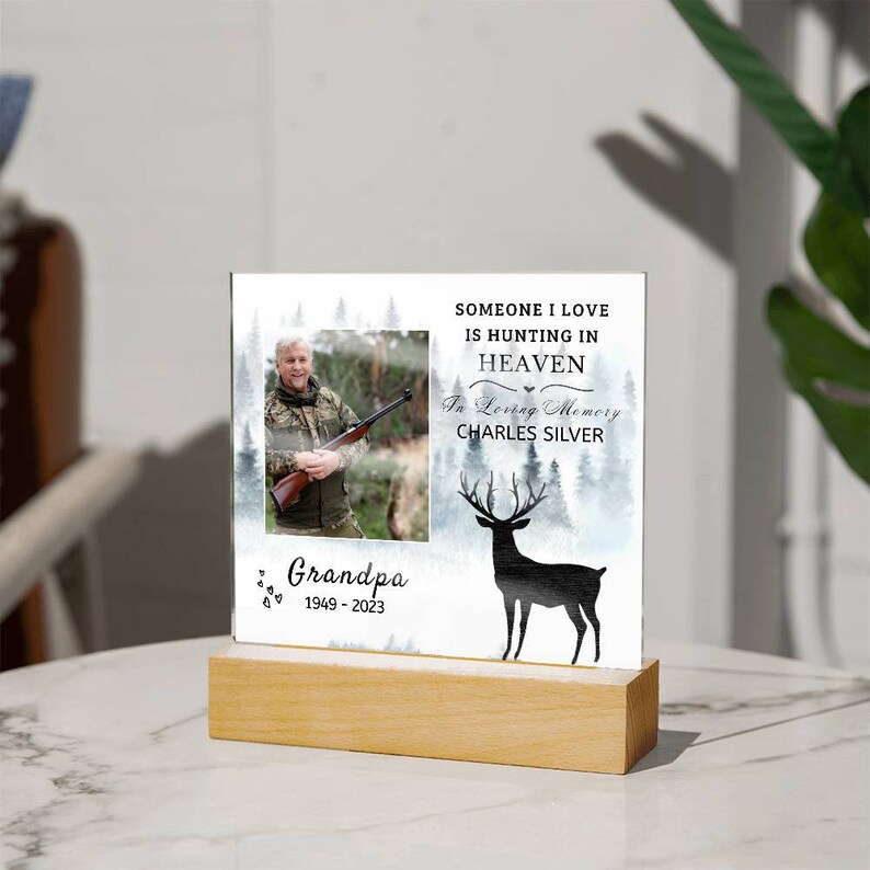 Grandpa Hunting in Heaven Plaque | Until We Meet Again, Sorry for Your ...