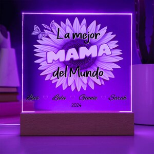 Personalized La Mejor Mama Del Mundo Con Hijos Plaque, Spanish Mom Gift ...
