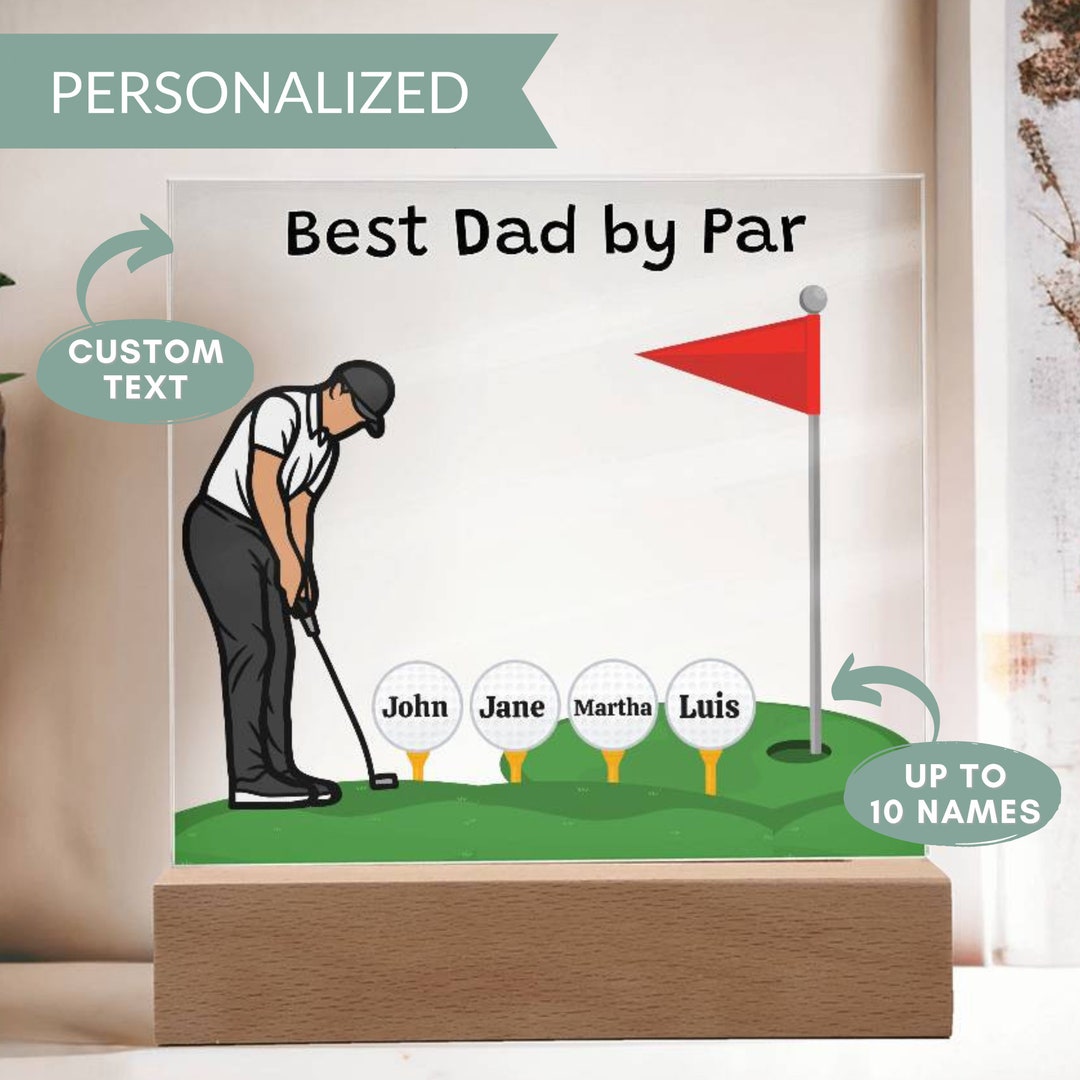 Father's Day Gifts,personalized Best Dad by Par Sign,acrylic Golf Sign ...