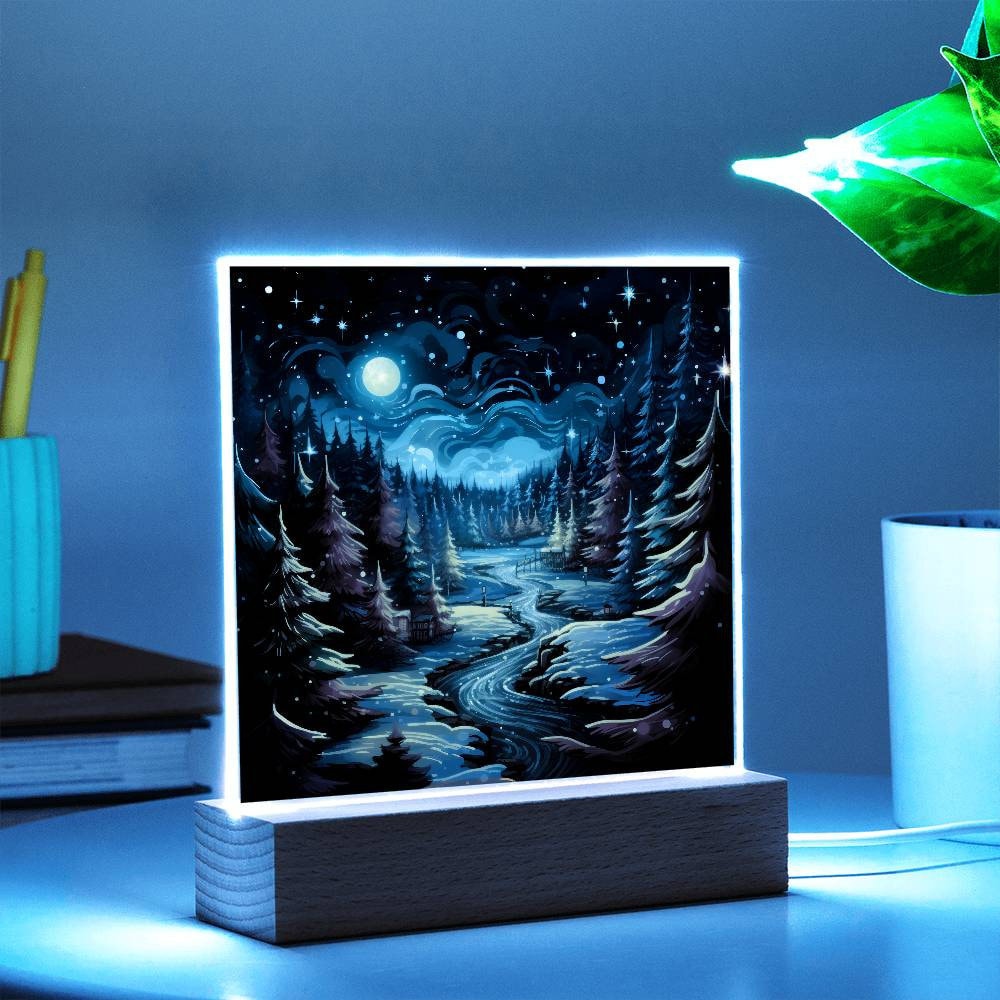 Dark Starry Night LED Light Plaque Gifts for Her, Gifts for Him - Etsy