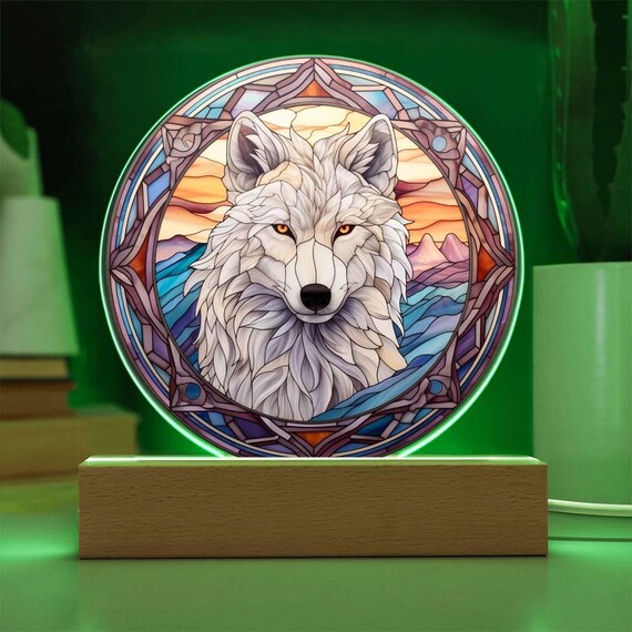 Lobo Blanco En La Noche