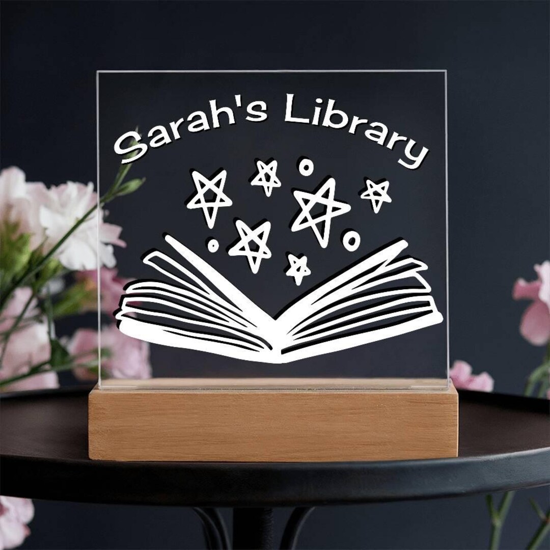 Personalized Library Sign, Book Lover Gift, Bookish Gifts, Bookish ...