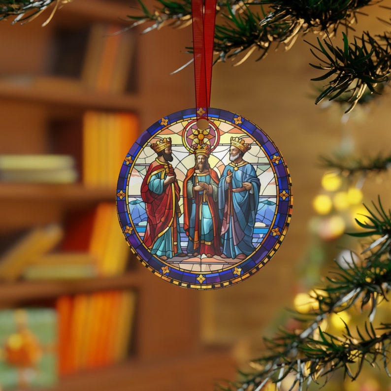 Three Kings Acrylic Circle Ornament Gift for Her, Tres Reyes Magos ...