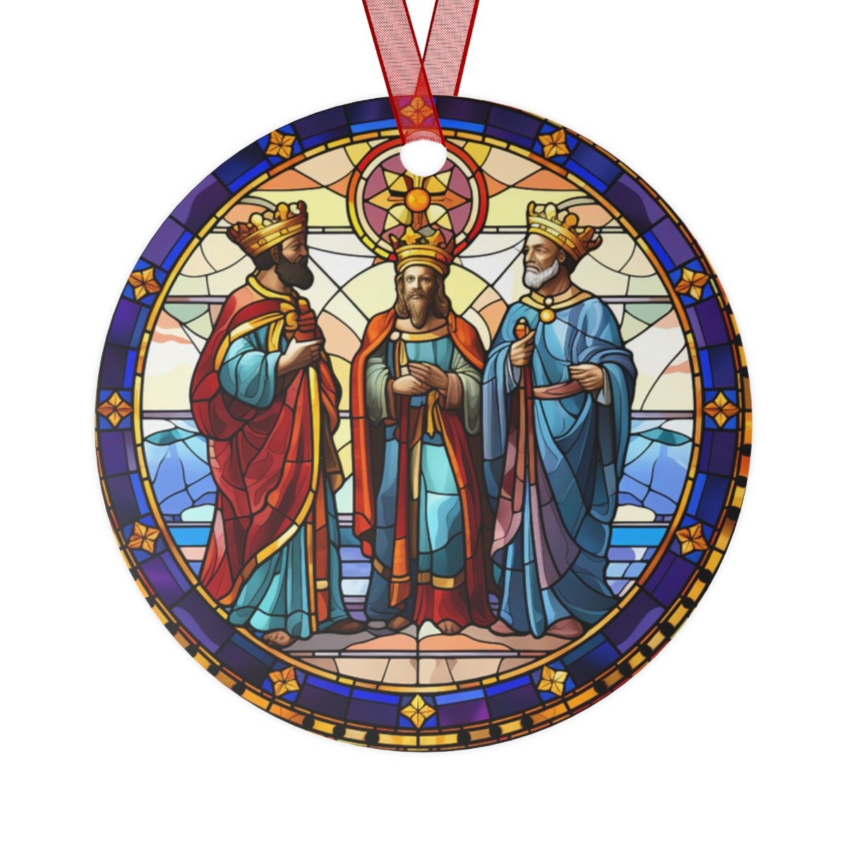 Three Kings Acrylic Circle Ornament Gift for Her, Tres Reyes Magos ...