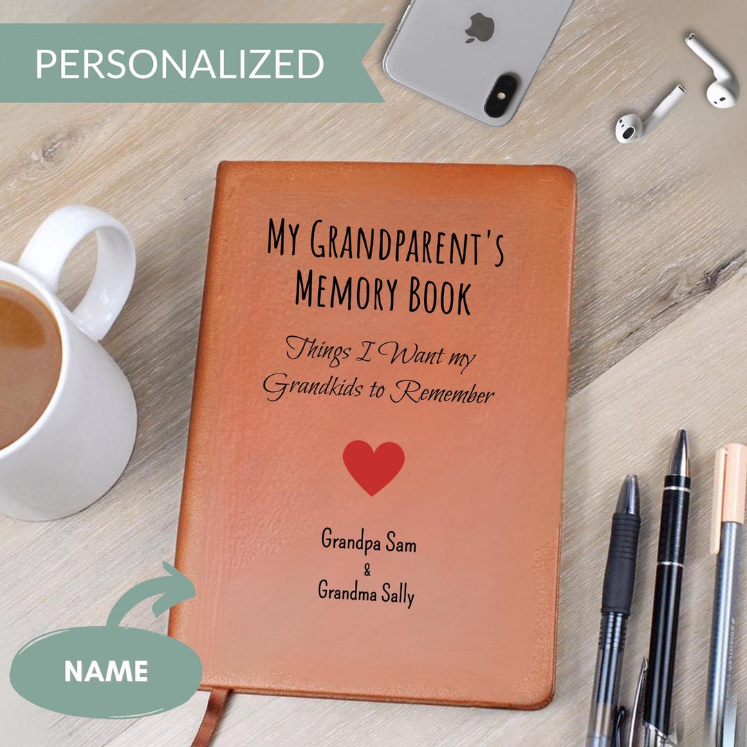 Personalized Grandparent Memory Book Journal, Legacy Journal to ...