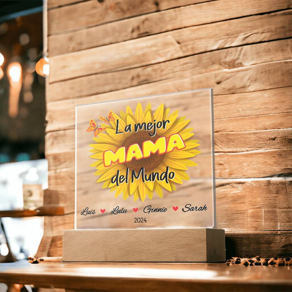 Personalized La Mejor Mama Del Mundo Con Hijos Plaque, Spanish Mom Gift ...