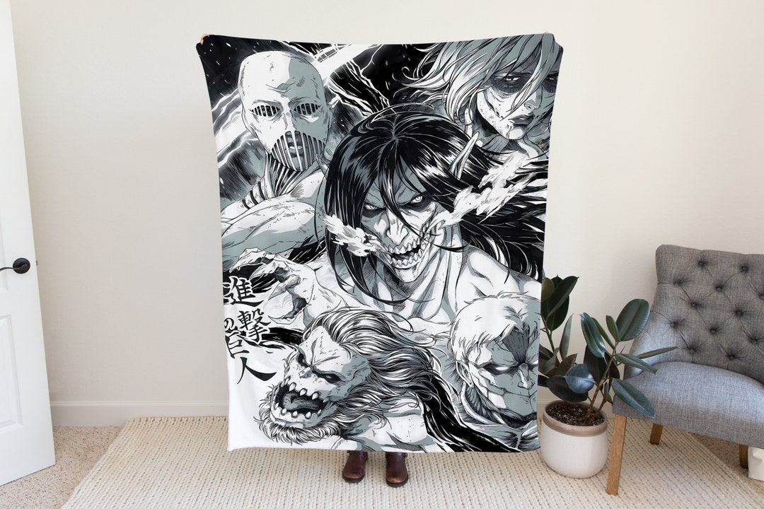 Titan Shifters Anime Blanket Velveteen Anime Blanket & Manga Christmas ...