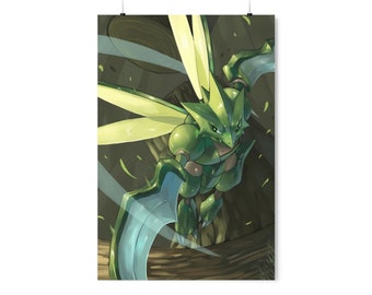 Scyther Pokemon Taxidermy Mantis Framed Wall Decor Oddities Curiosities ...