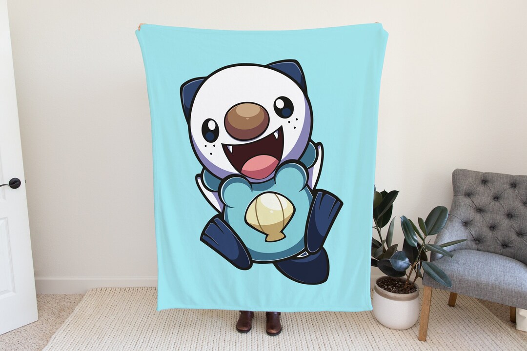 Oshawott Blanket - Cute Oshawott Gift, Oshawott Accessories & Kawaii ...