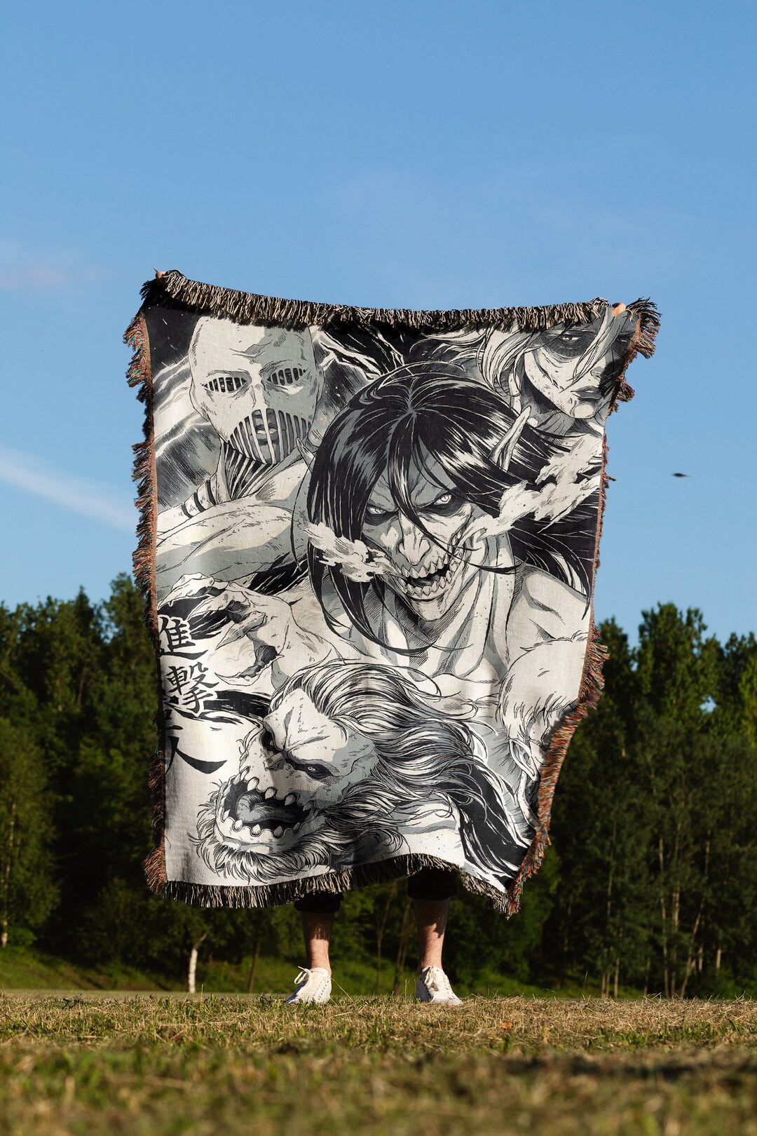 Titan Shifters Anime Blanket - Woven Anime Blanket & Manga Christmas ...