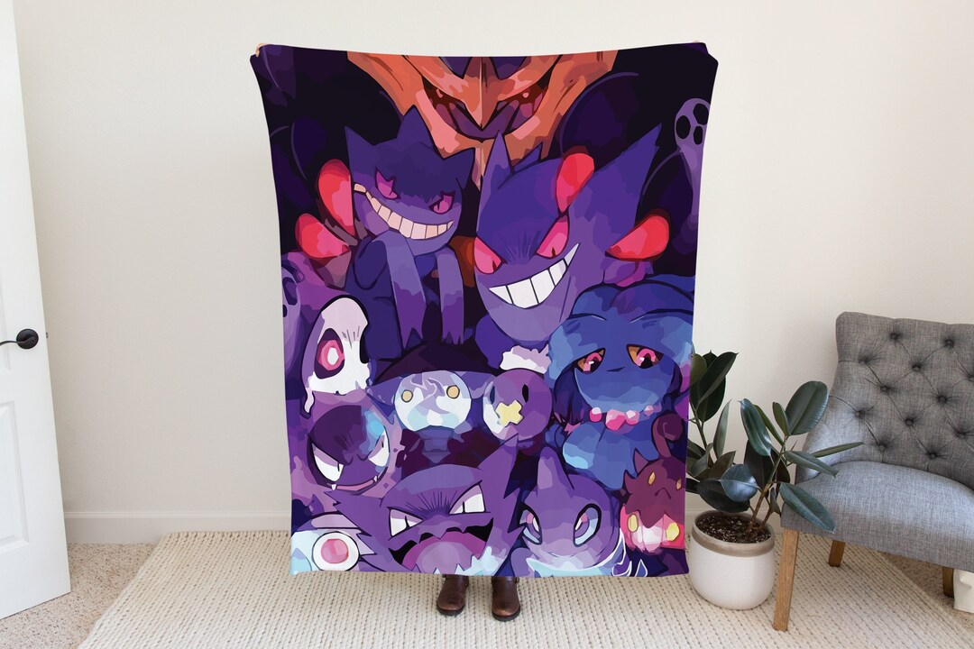 Ghost Type Blanket - Gengar Blanket, Misdreavus Blanket, Shuppet ...