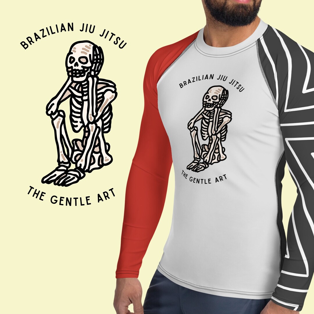 Men's BJJ Rash Guard: the Gentle Art Skeleton, Multiple Sizes - Etsy