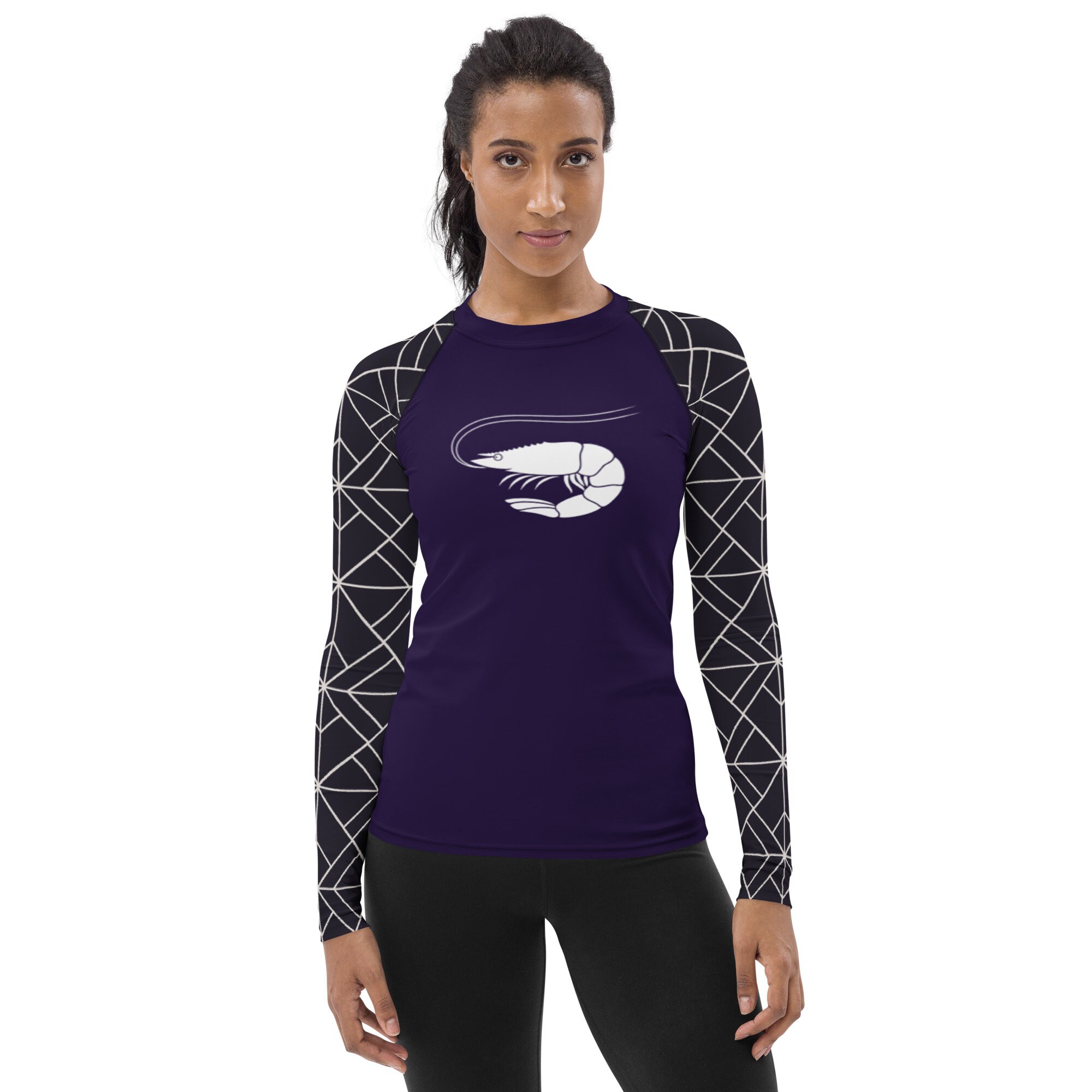 Women's BJJ No Gi Rash Guard, Shrimp in Purple - Etsy