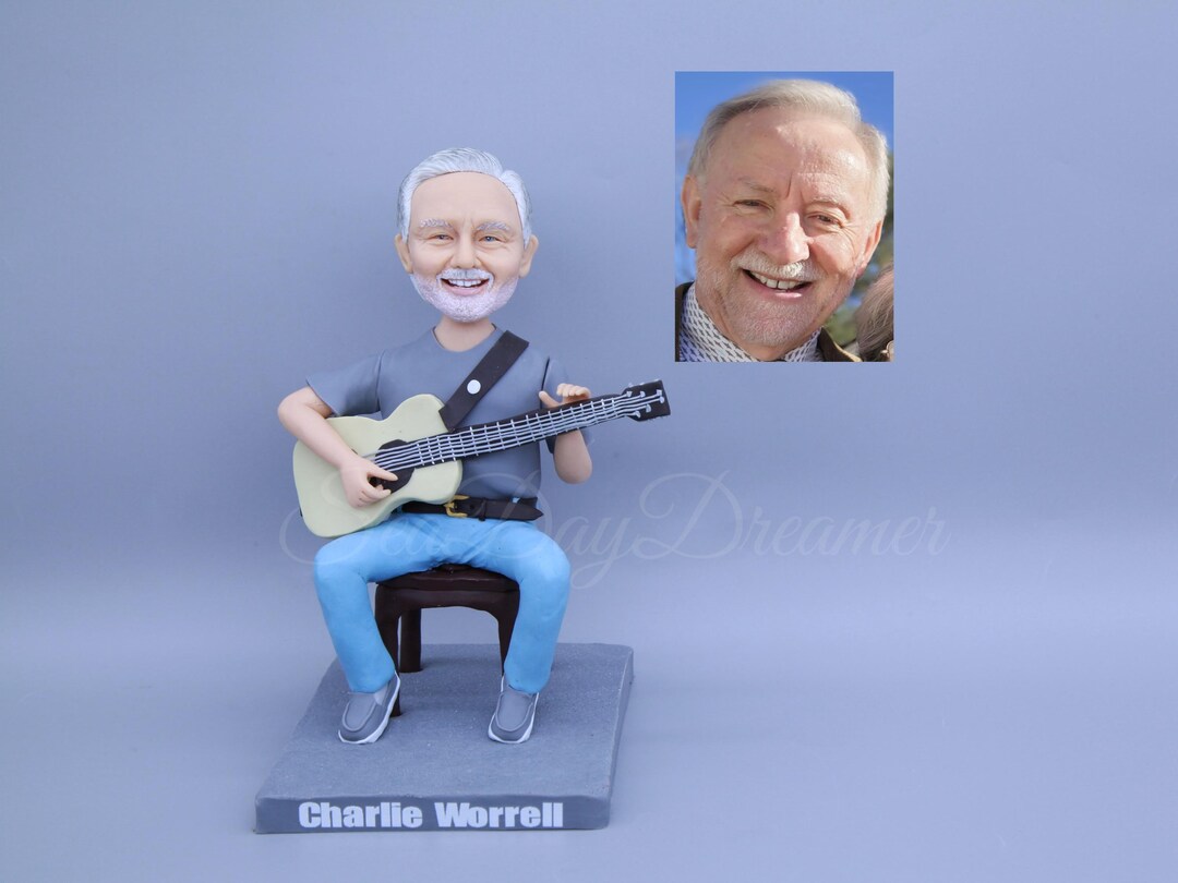 Guitarist Bobblehead Custom Guitar Player Figurine, Personalized Guitar ...