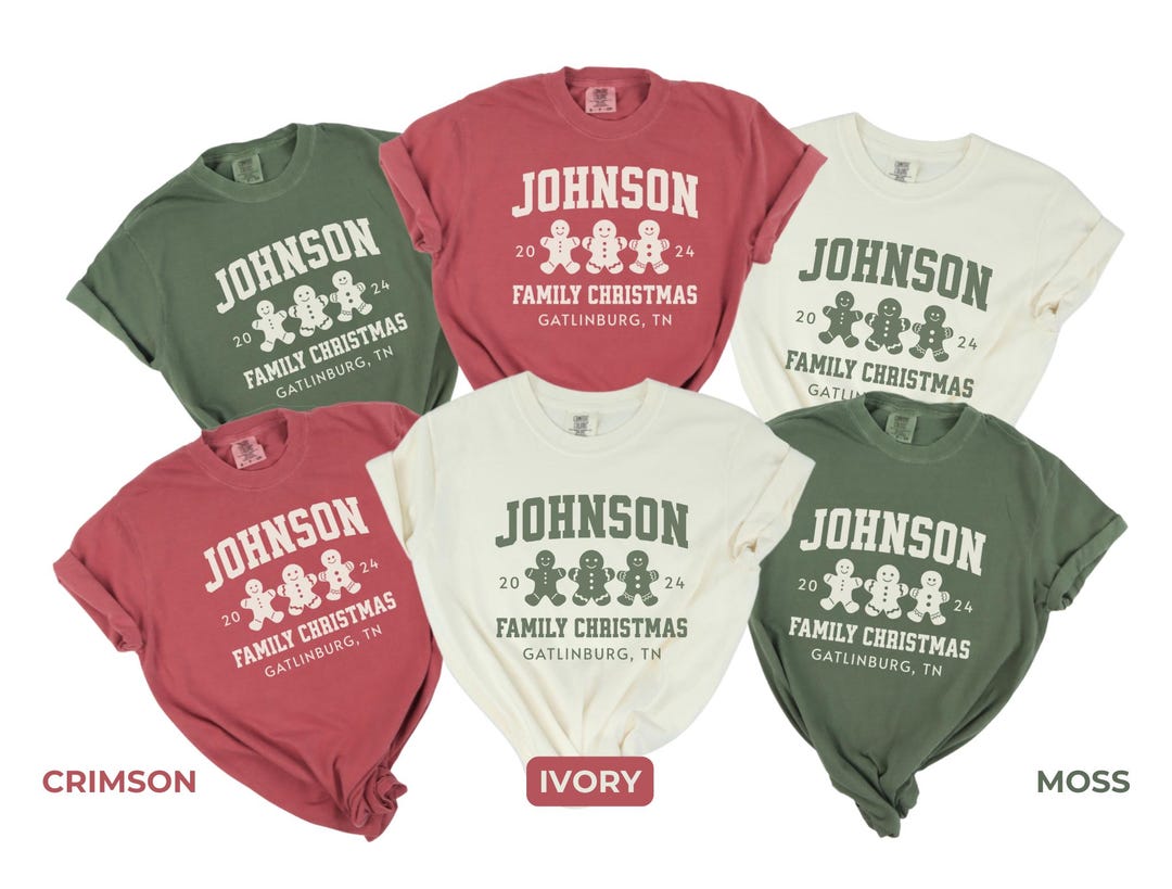 Custom Gingerbread Family Christmas Shirts, Comfort Colors Matching ...