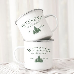 Weekend in the Woods Camp Bachelorette Party Gifts, Personalized Enamel ...