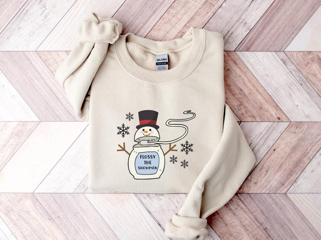 Flossy the Snowman Dental Christmas Sweatshirt, Christmas Dental ...