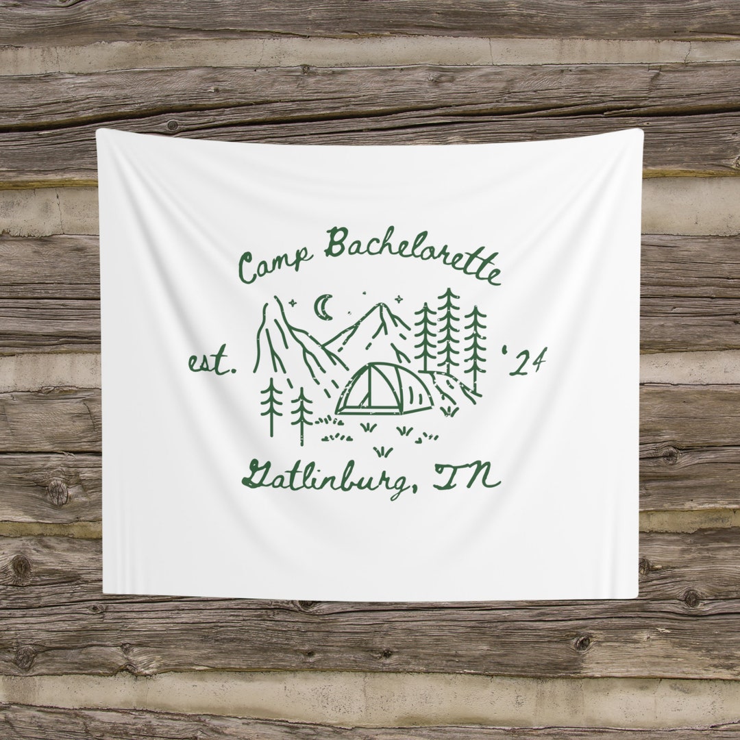 Camp Bach Flag, Custom Camp Bachelorette Banner, Camping Bachelorette ...