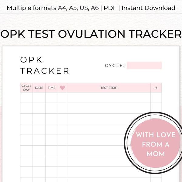Printable Ovulation Tracker - Etsy