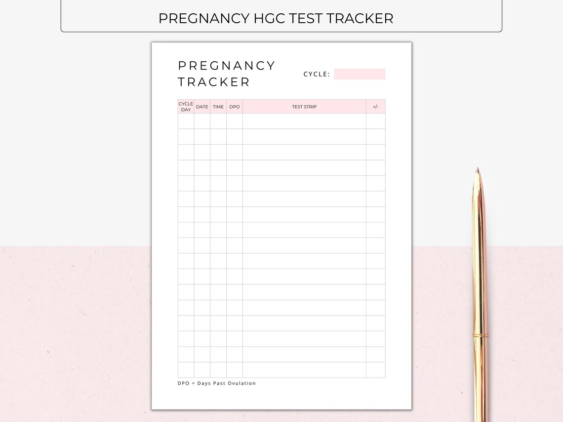 FERTILITY BUNDLE Printable BBT Basal Body Temperature Chart, Pregnancy ...