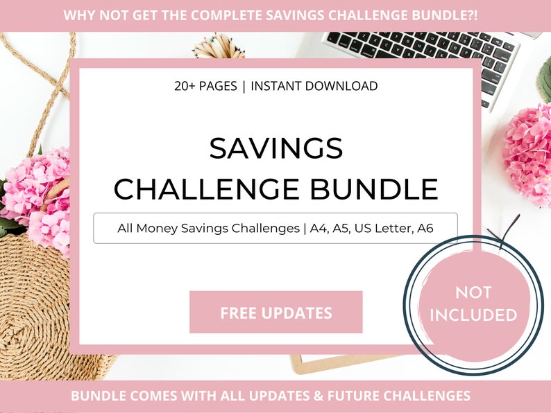 1 DOLLAR BILL CHALLENGE - Money Savings Challenge, Savings Tracker, 100 ...