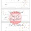 Blank Gift Certificates Spring Floral Spray Watercolor - Etsy