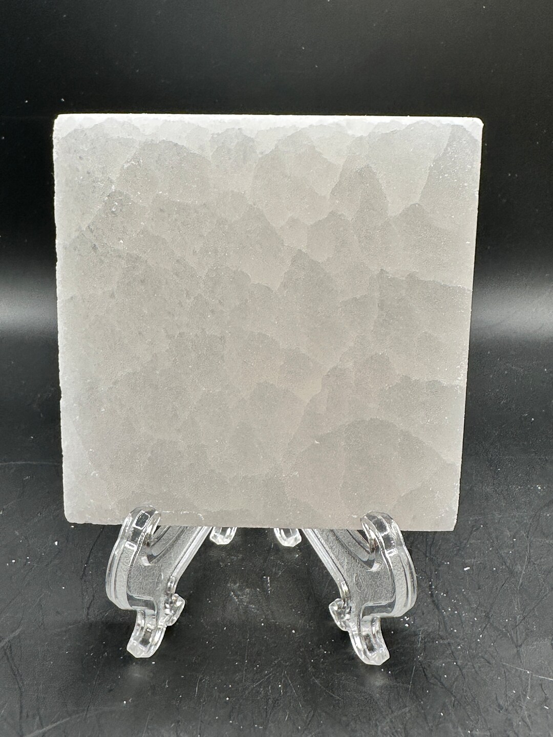 3" Square Selenite Satin Spar Charging Plates - Etsy