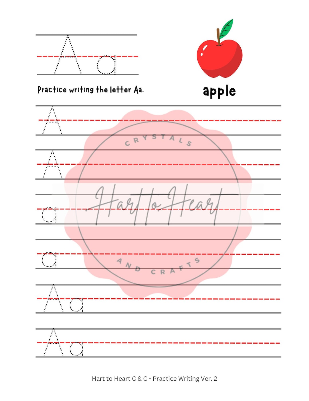 Alphabet Handwriting Practice Sheets Version 2 - Etsy