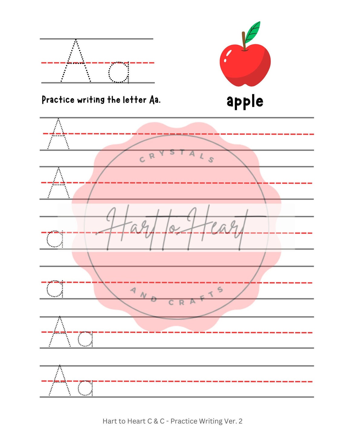 Alphabet Handwriting Practice Sheets Version 2 - Etsy