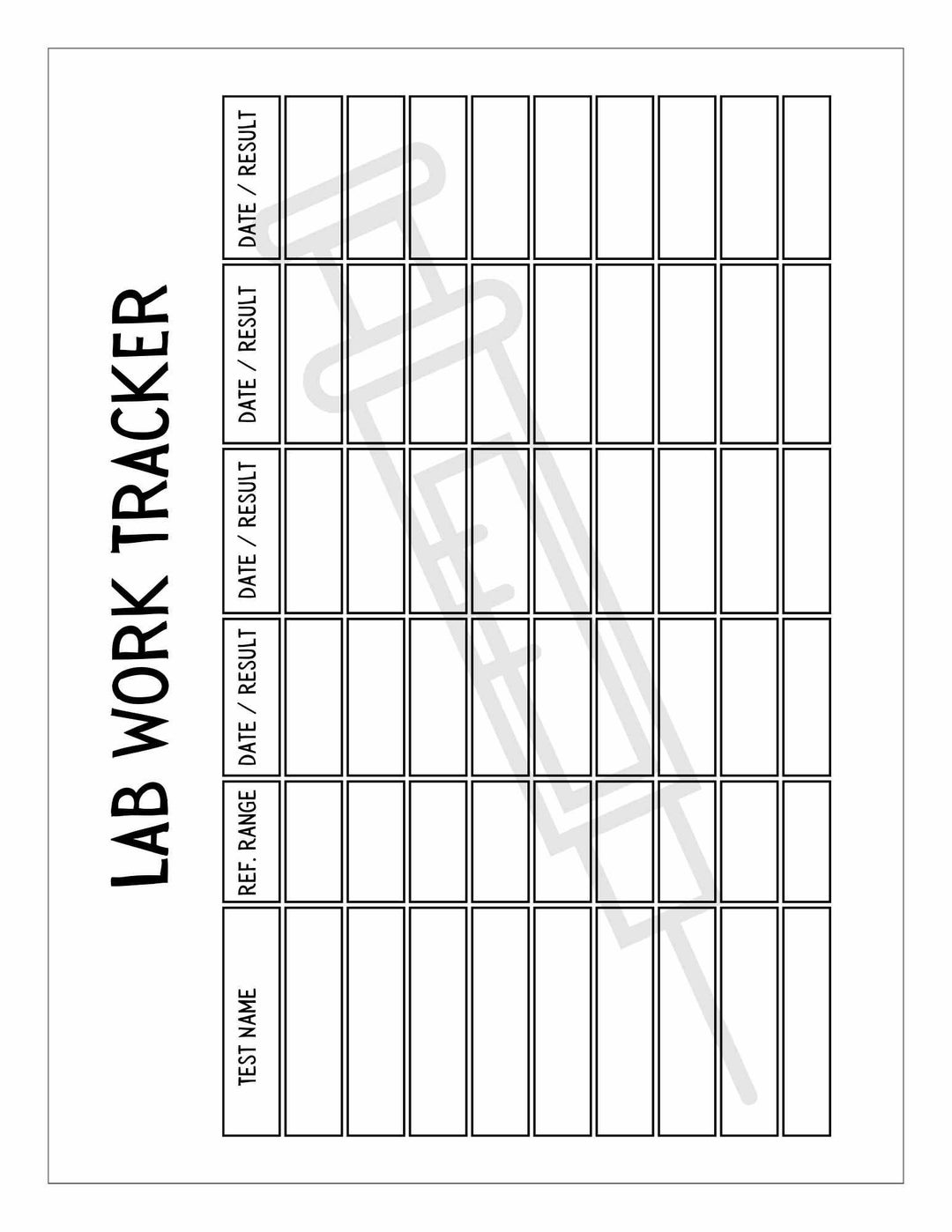 Lab Work Journal Tracker Log - Etsy