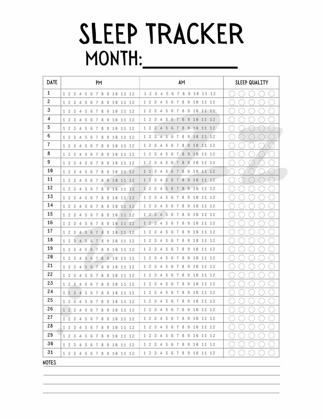 Sleep Tracker Journal Tracker Log - Etsy