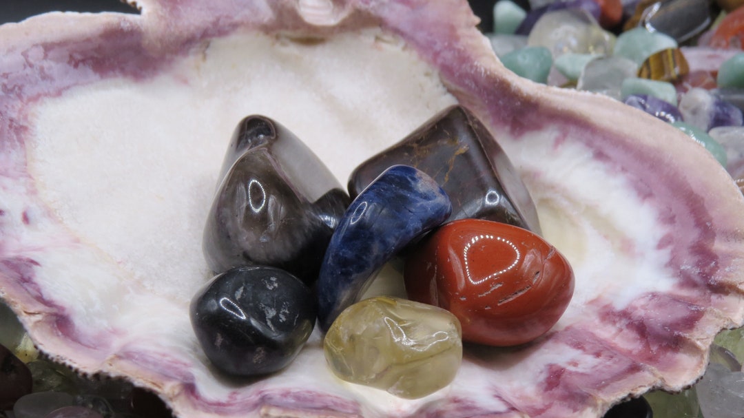 Grounding Intention Kit Black Tourmaline, Citrine, Hematite, Red Jasper ...