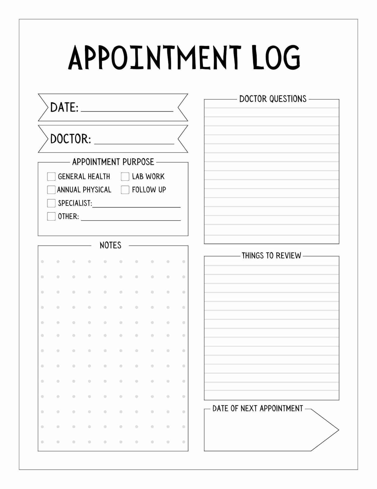Appointment Log Tracker Journal - Etsy
