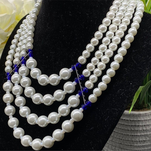 Royal Blue Pearls - Etsy
