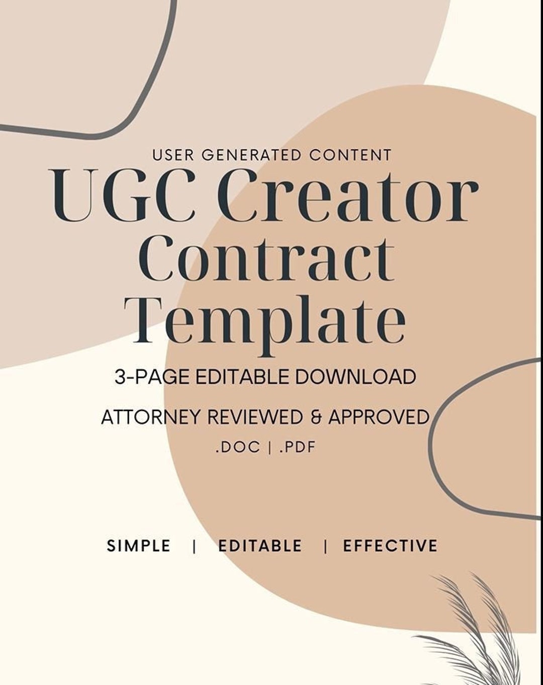 UGC Creator Contract Template Attorney Reviewed Approved Etsy