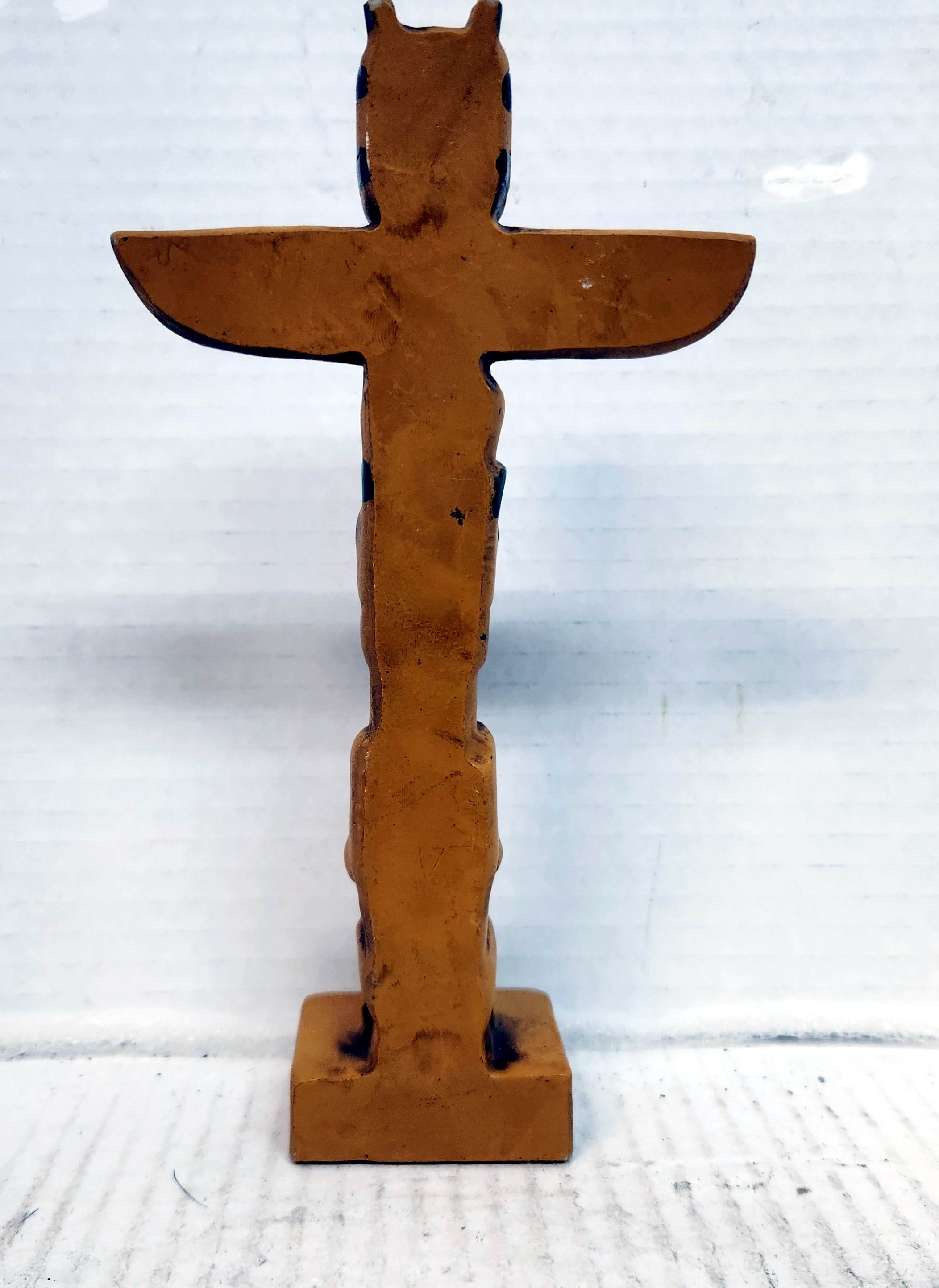 Boma Totem Pole, Vintage Totem, Faux Wood Resin, Hand Painted, Native ...