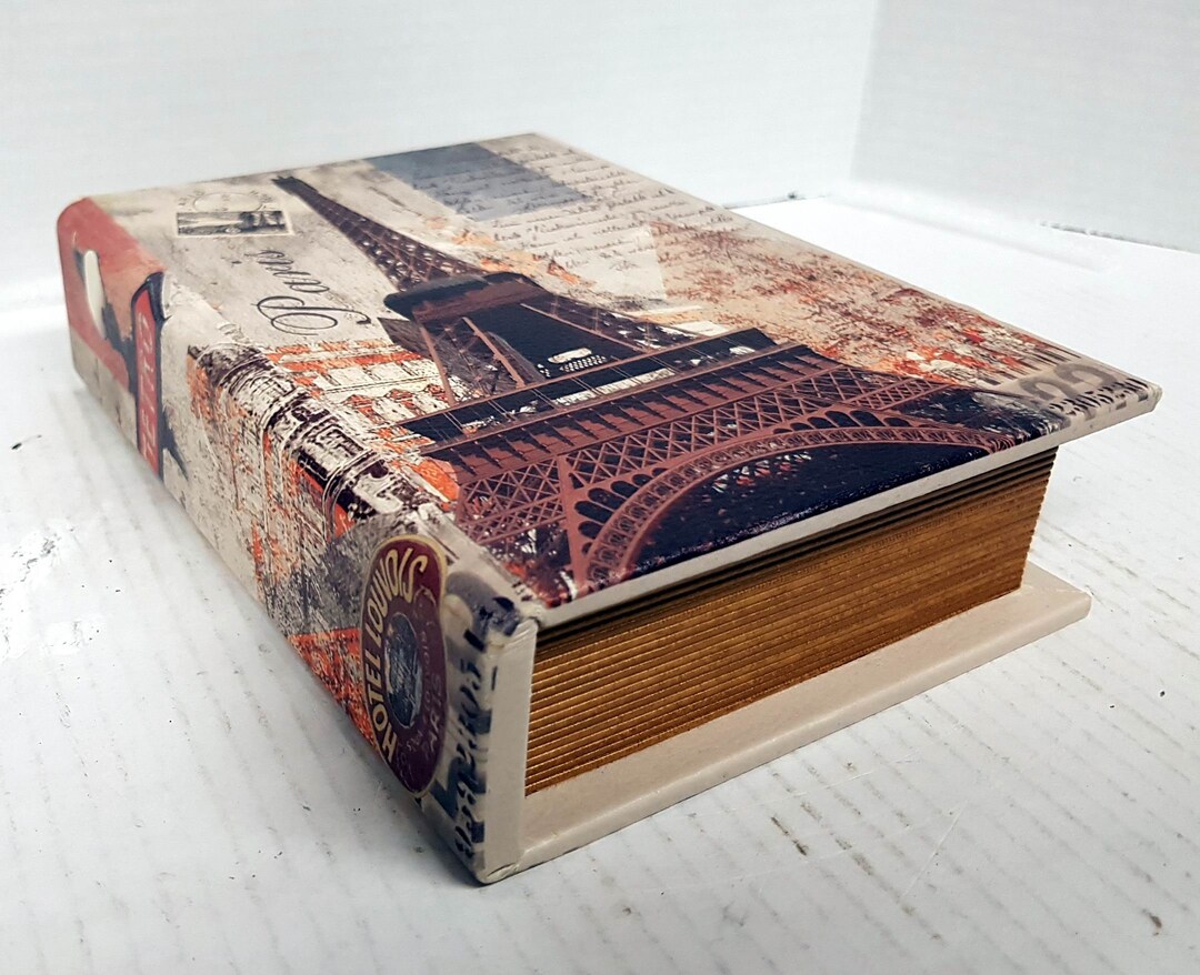 Vintage Old World Design Decorative Wooden Book Boxes Trinket Stash ...