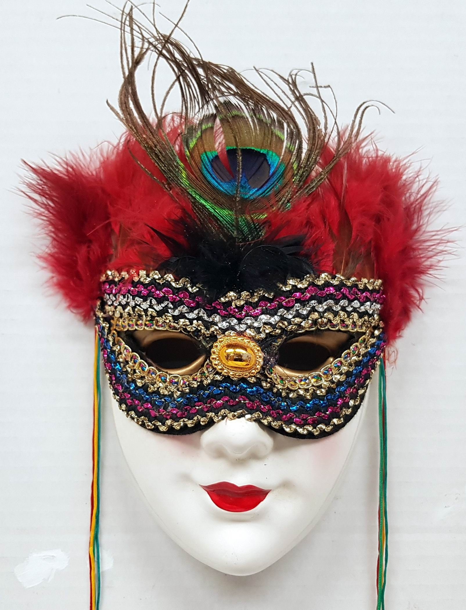 Porcelain Mask, Collector Mask, 7.5 In, Vintage Mask, Theatre Mask ...