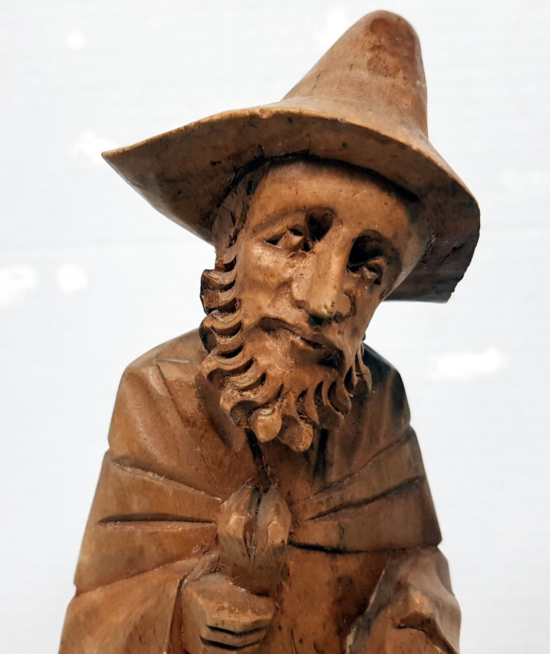 Old Man With Bag, Wood Carving, Wooden Old Man, Wood Carving Gift, for ...